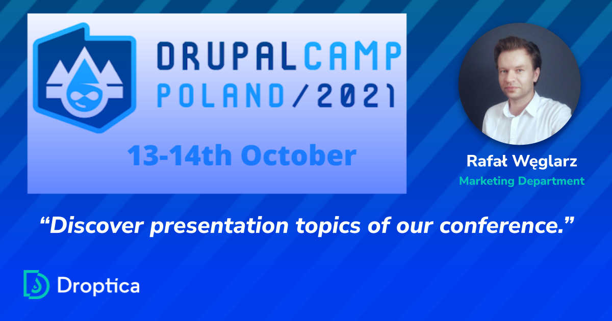 DrupalCamp Pologne 2021 - thèmes et intervenants | Droptica